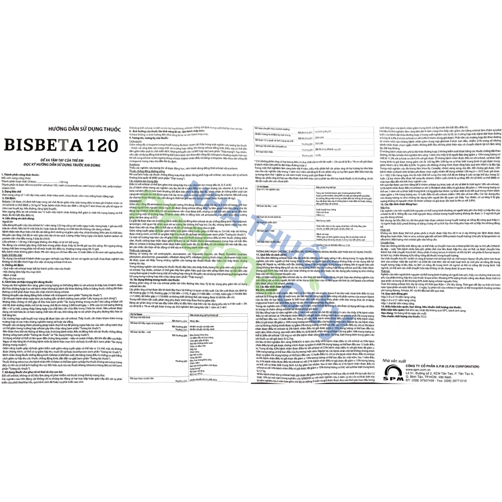 Viên nang Bisbeta 120mg SPM hỗ trợ giảm nhẹ calo trong điều trị béo phì ...