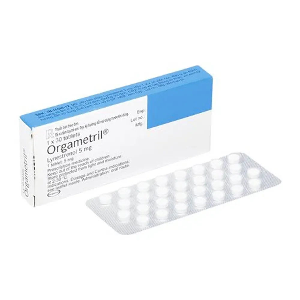 Viên nén Orgametril 5mg điều trị đa kinh, rong kinh, trì hoãn kinh ...