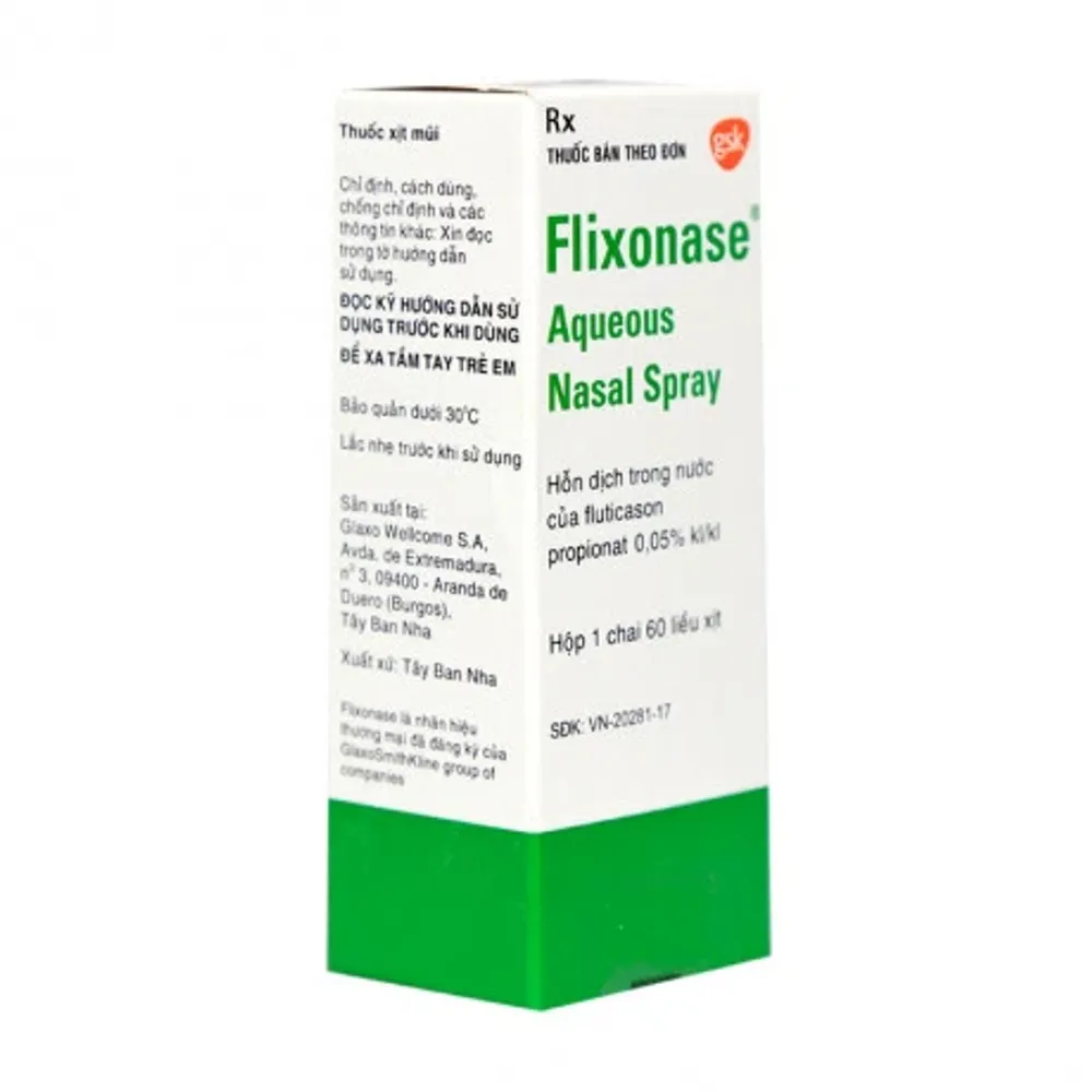 Thuốc xịt mũi Flixonase 0.05% trị và dự phòng viêm mũi dị ứng theo mùa ...