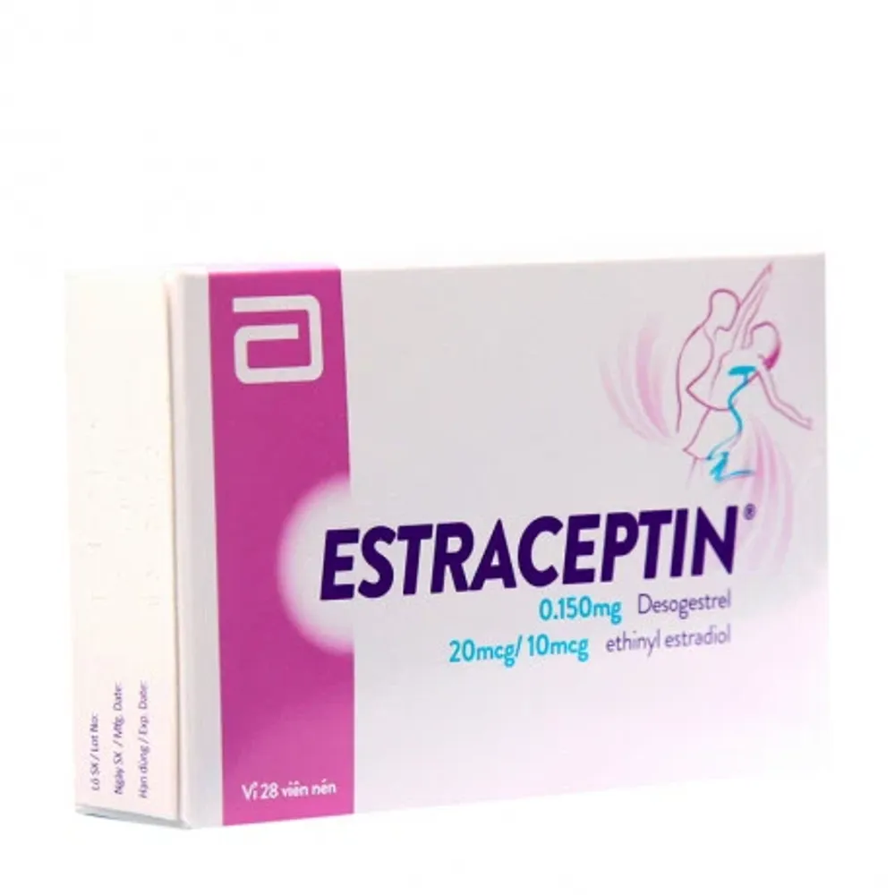 Viên nén Estraceptin thuốc tránh thai hàng ngày (1 vỉ x 28 viên)