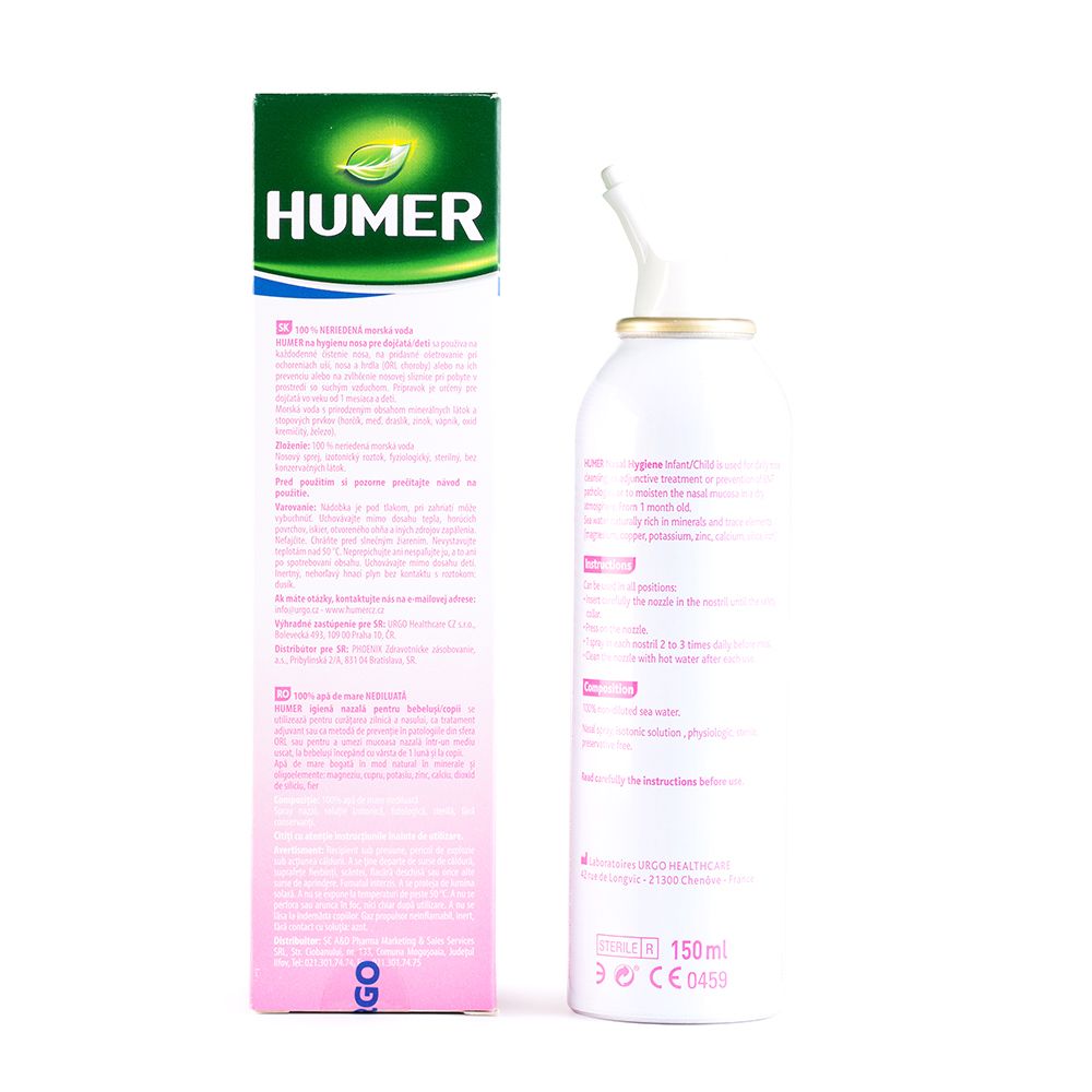 Dung dịch xịt mũi trẻ em HUMER Nasal Hygiene Enfant giúp vệ sinh mũi ...
