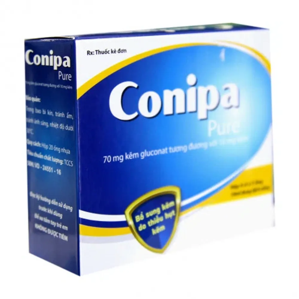 Dung dịch uống Conipa Pure 70mg phòng ngừa và điều trị thiếu kẽm (4 vỉ ...