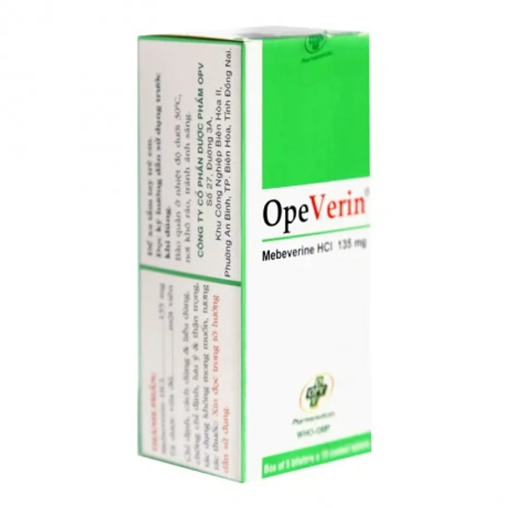 Viên nén bao phim Opeverin 135mg giảm đau do co thắt cơ trơn ở đường ...