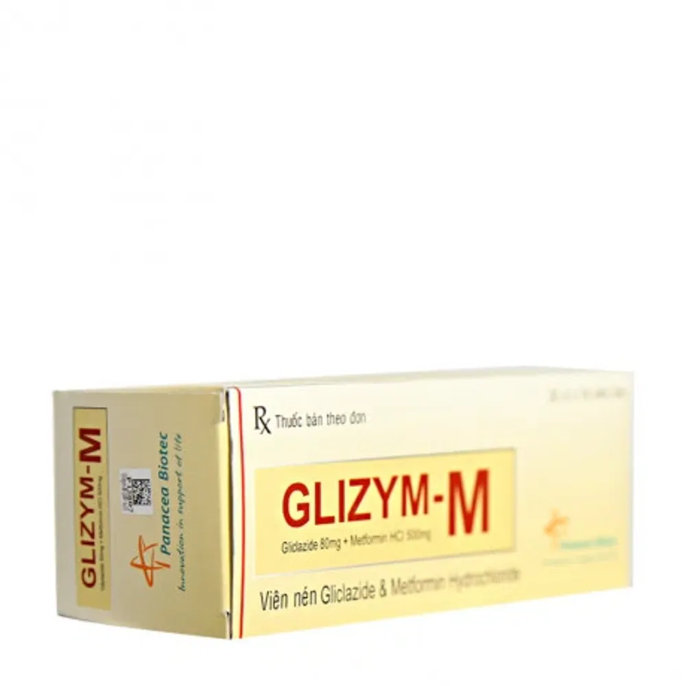 Viên nén Glizym-M điều trị đái tháo đường không phụ thuộc insulin (type ...