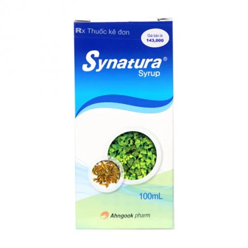 Siro Synatura Syrup AhnGook trị nhiễm khuẩn đường hô hấp, viêm phế quản ...