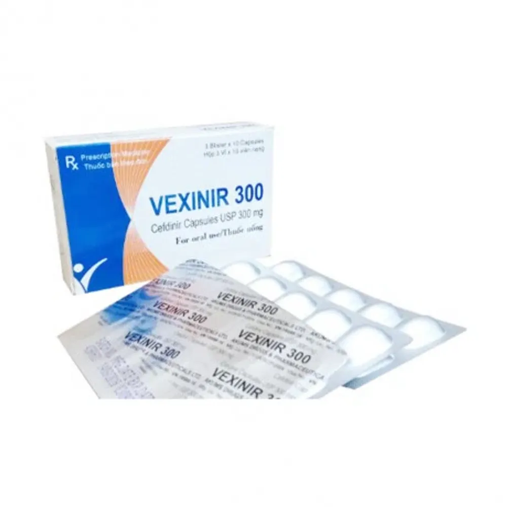 Viên nang Vexinir 300mg kháng sinh điều trị nhiễm khuẩn (3 vỉ x 10 viên)