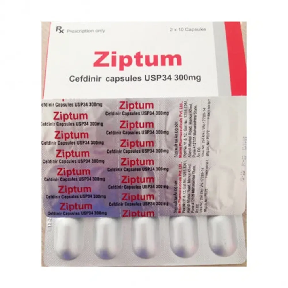 Viên nang Ziptum 300mg kháng sinh điều trị nhiễm khuẩn (2 vỉ x 10 viên)
