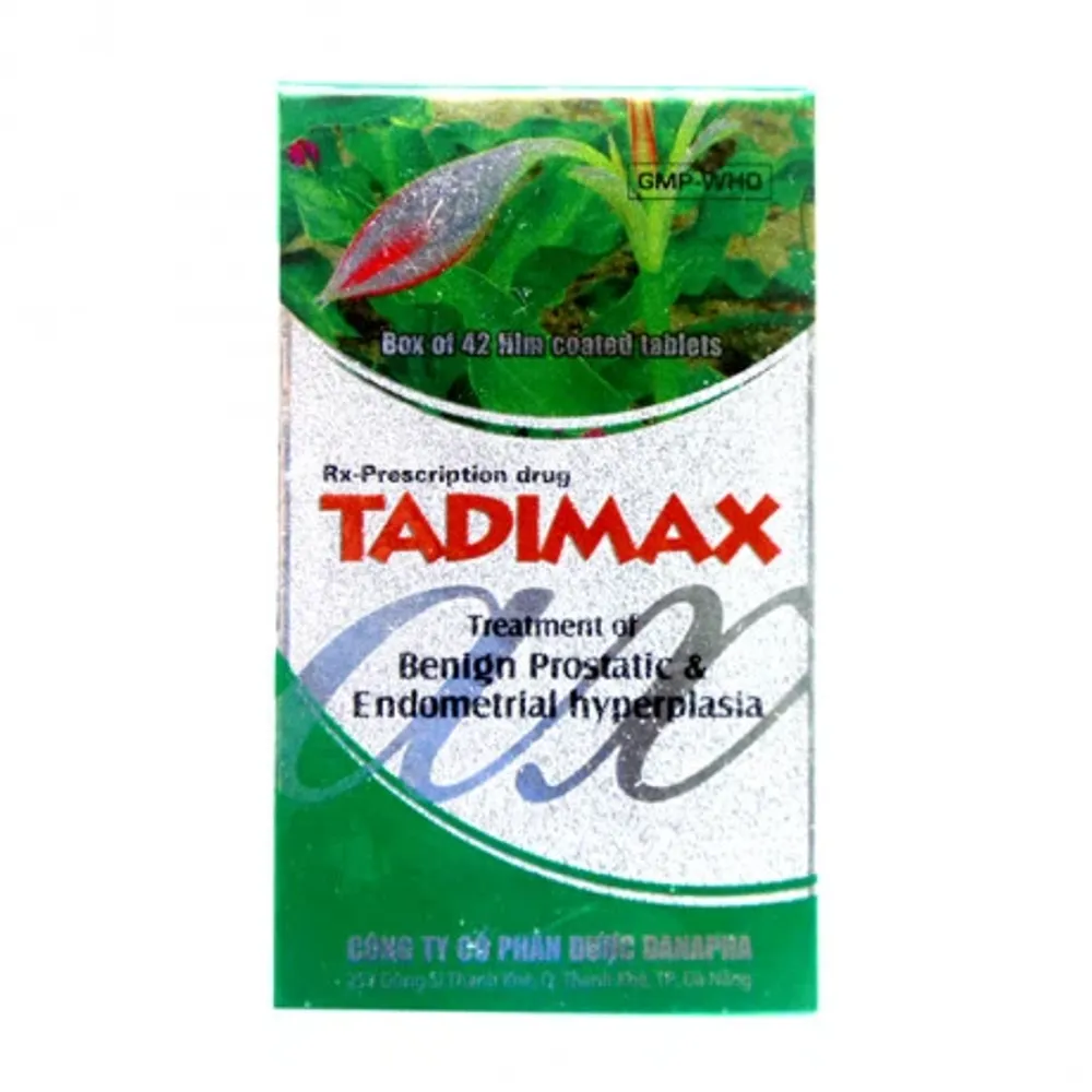 Viên nén Tadimax Danapha điều trị phì đại lành tính tuyến tiền liệt và ...