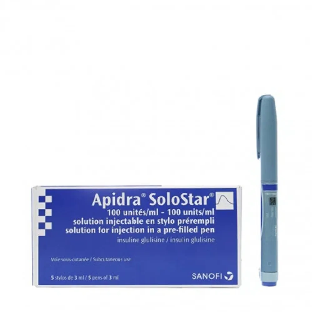 Dung dịch tiêm Apidra solostar 100IU/ml insulin trị đái tháo đường (hộp ...
