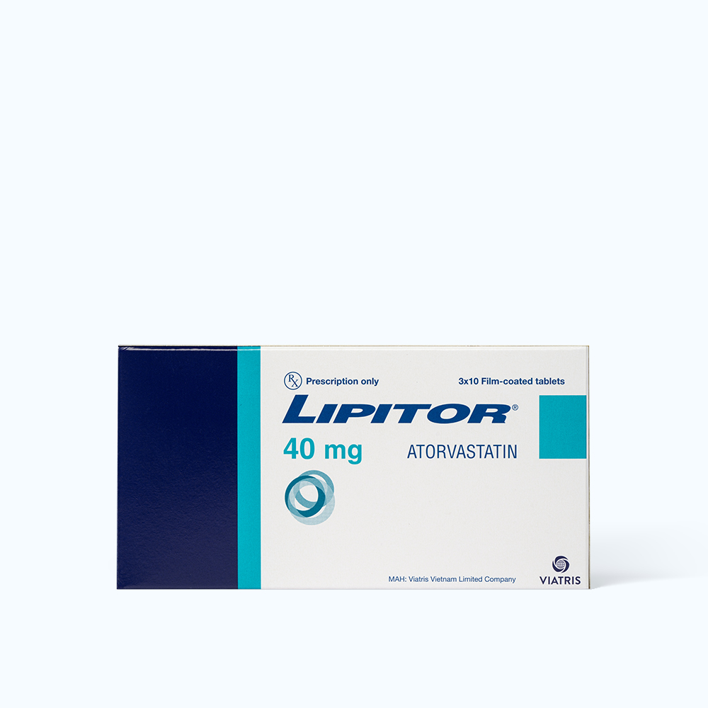Viên nén bao phim Lipitor 40mg Pfizer điều trị tăng cholesterol máu ...