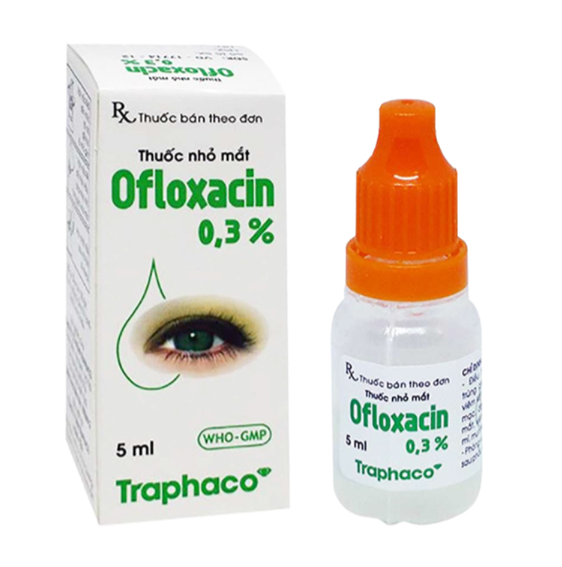Thuốc nhỏ mắt Ofloxacin Trapharco điều trị các bệnh nhiễm khuẩn mắt ...