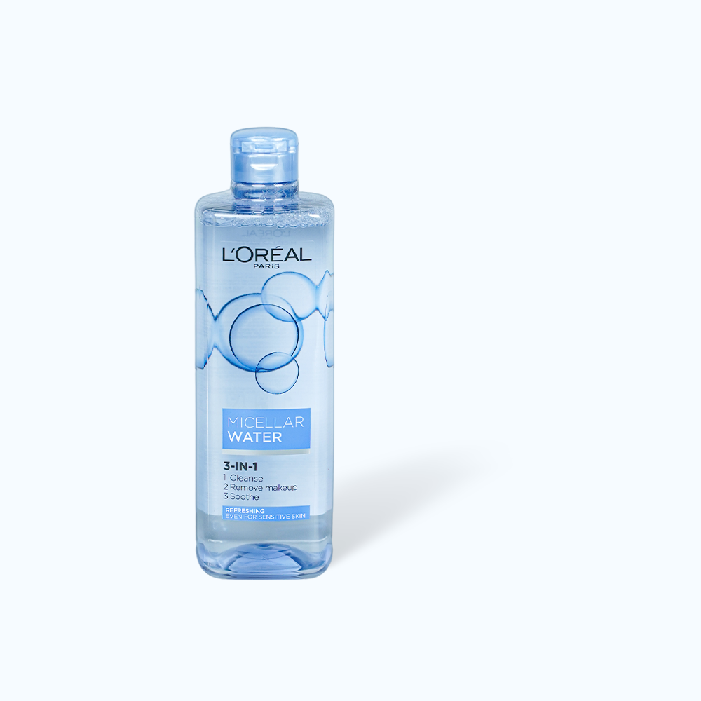 Nước Tẩy Trang L'OREAL Micellar Water 3-in-1 Refreshing Even For Sensitive Skin làm sạch da cho ...