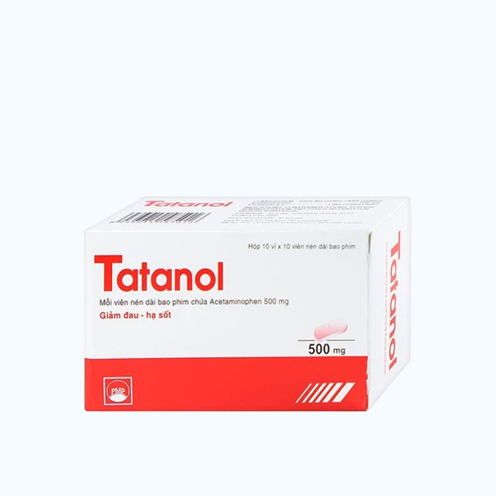 Viên nén Tatanol 325mg/200mg hạ sốt, giảm đau (10 vỉ x 10 viên)