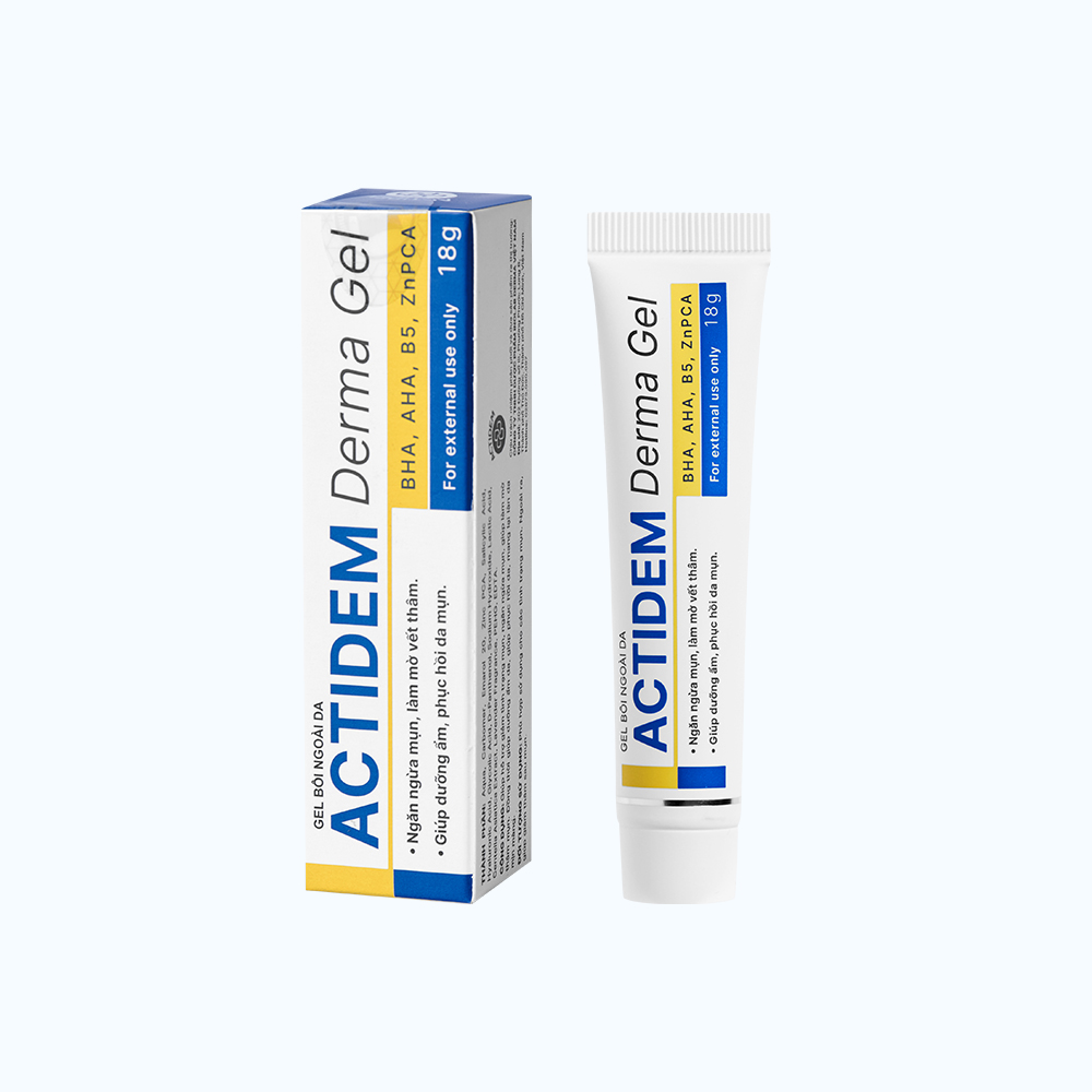 Gel Actidem Derma Gel hỗ trợ ngăn ngừa mụn, làm mờ vết thâm (18g)