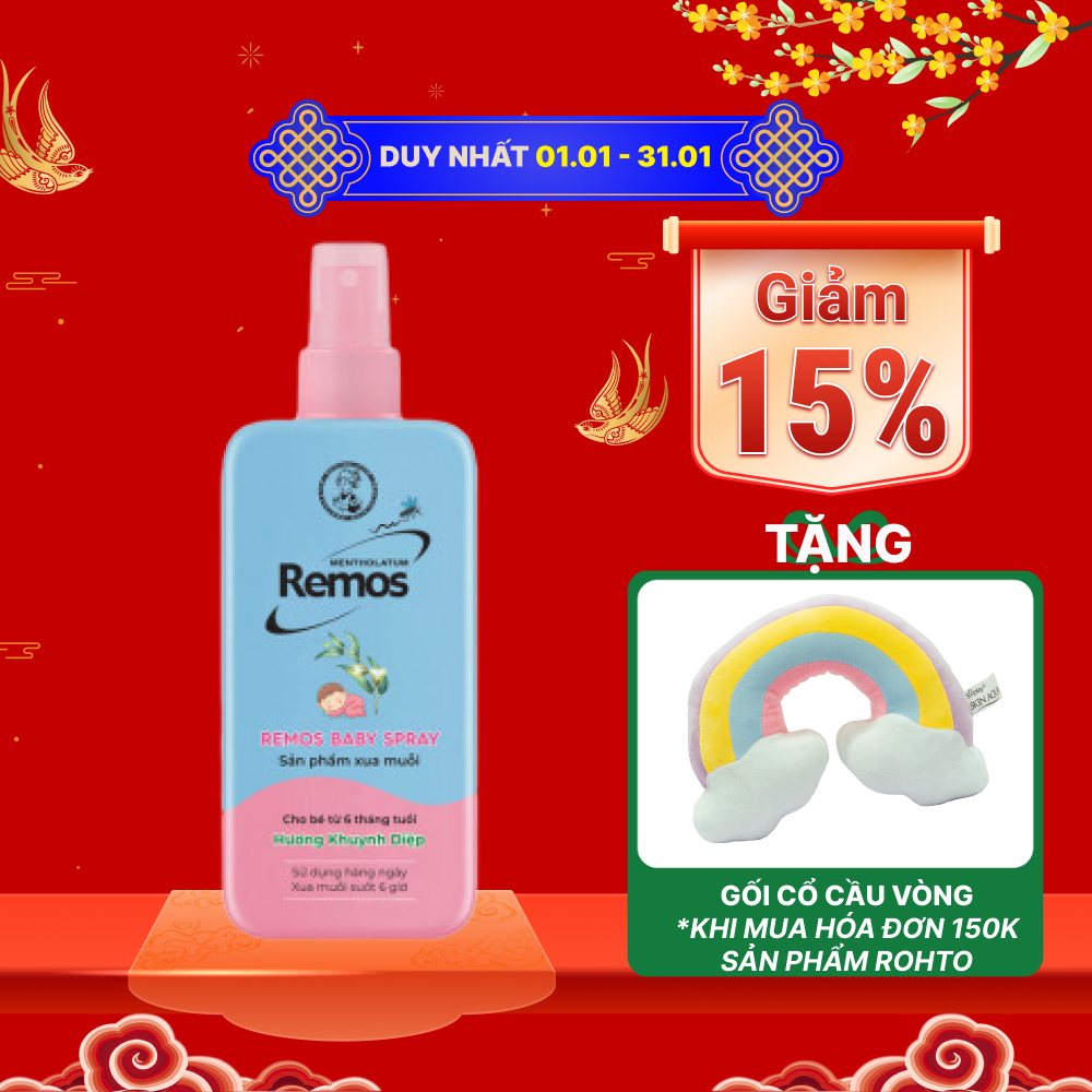 Xịt chống muỗi hương khuynh diệp Remos Baby Spray (60ml)