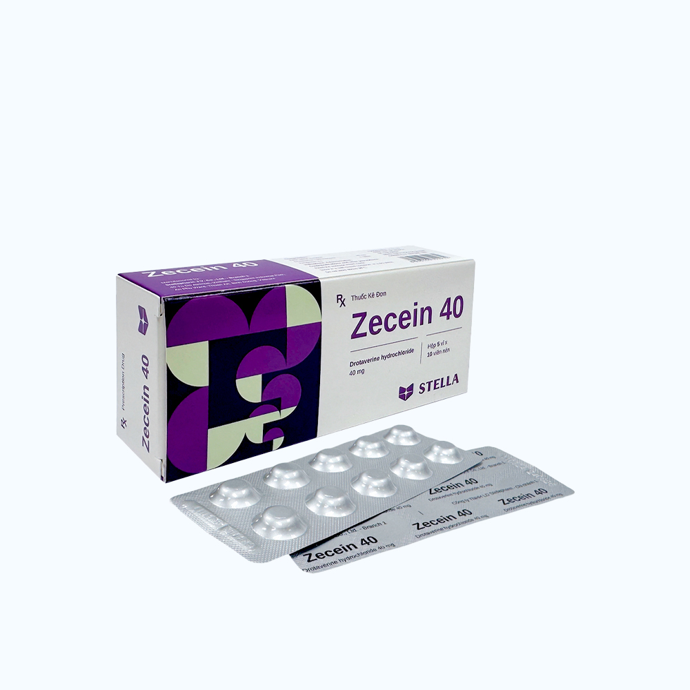 Viên nhén Stella ZECEIN 40mg chống co thắt cơ trơn đường tiêu hóa (Hộp ...