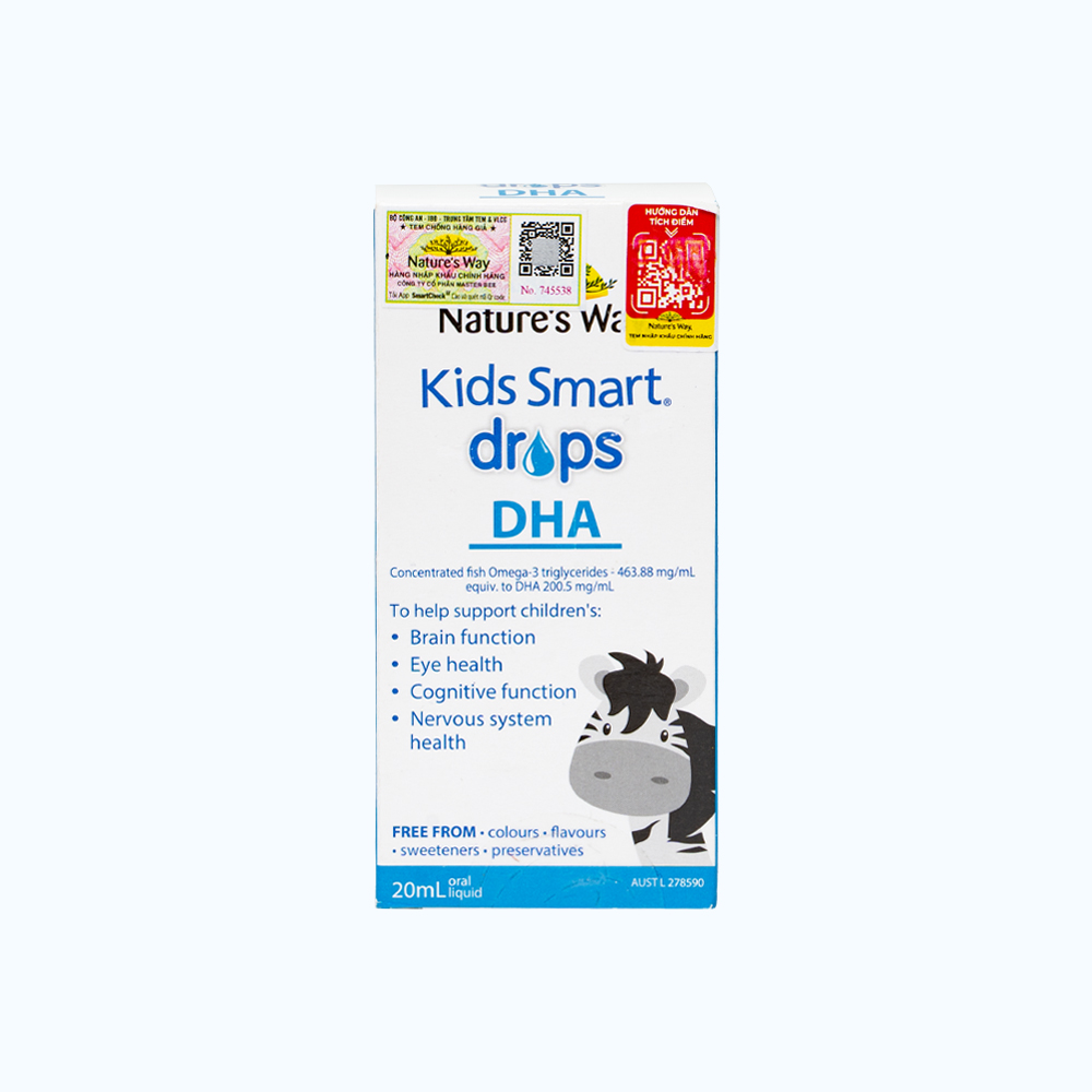 Siro NATURE'S WAY Kids Smart DROPS - DHA thúc đẩy sự phát triển của não ...