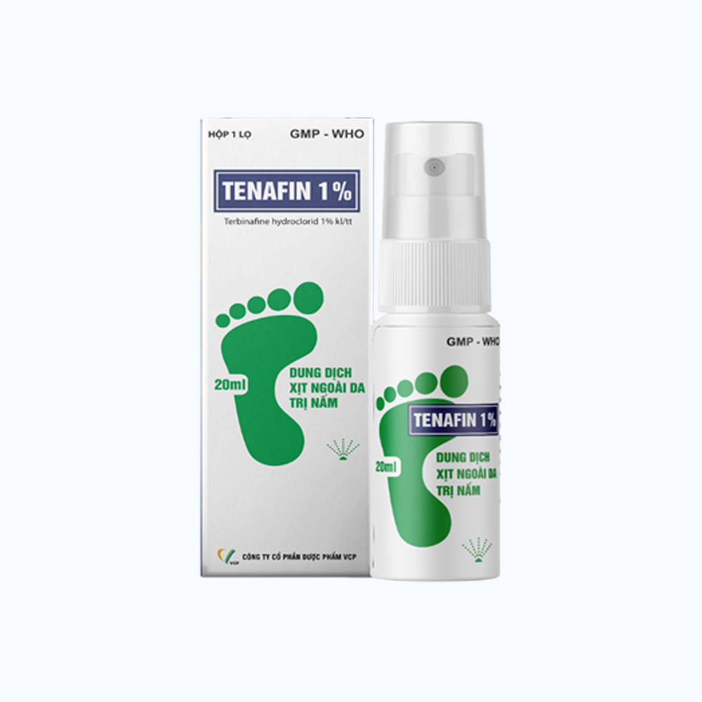 Dung dịch xịt nấm bàn chân và bẹn VCP Tenafin 1% lọ 20ml
