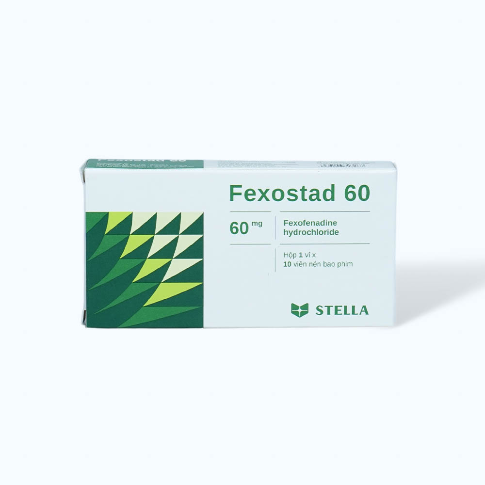 Viên nén Fexostad Stella 60mg trị viêm mũi dị ứng, mày đay (1 vỉ x 10 viên)