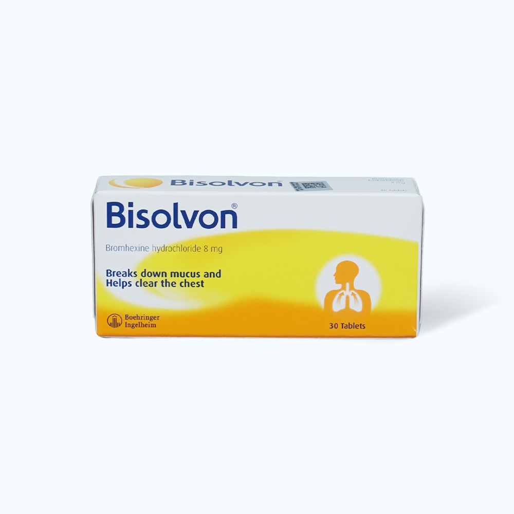 Bisolvon 8mg: Long đờm, dễ thở (3 vỉ x 10 viên)