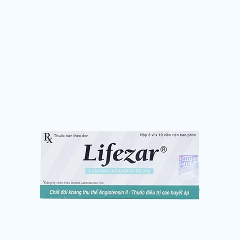 Viên nén Lifezar 50mg điều trị tăng huyết áp, suy tim mạn tính (3 vỉ x ...