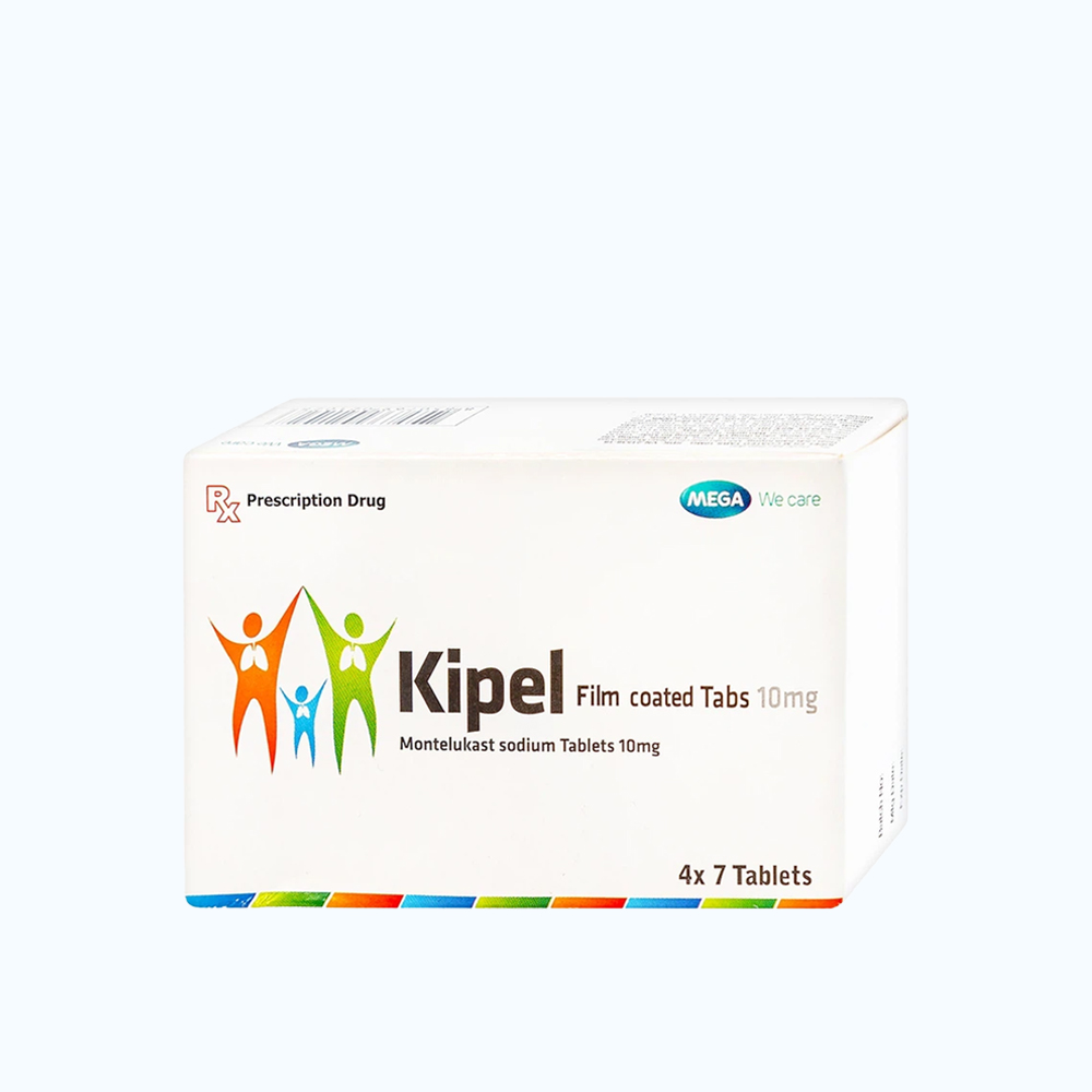 Viên nén Kipel 10mg dự phòng và điều trị hen phế quản mạn tính (4 vỉ x ...