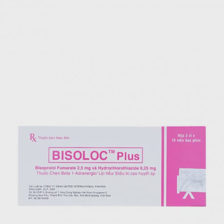 Bisoloc Plus 2.5mg/6.25mg (3 vỉ x 10 viên/hộp)