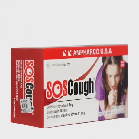 Thuốc SOSCough: Viên uống trị ho khan (3 Vỉ x 10 Viên)