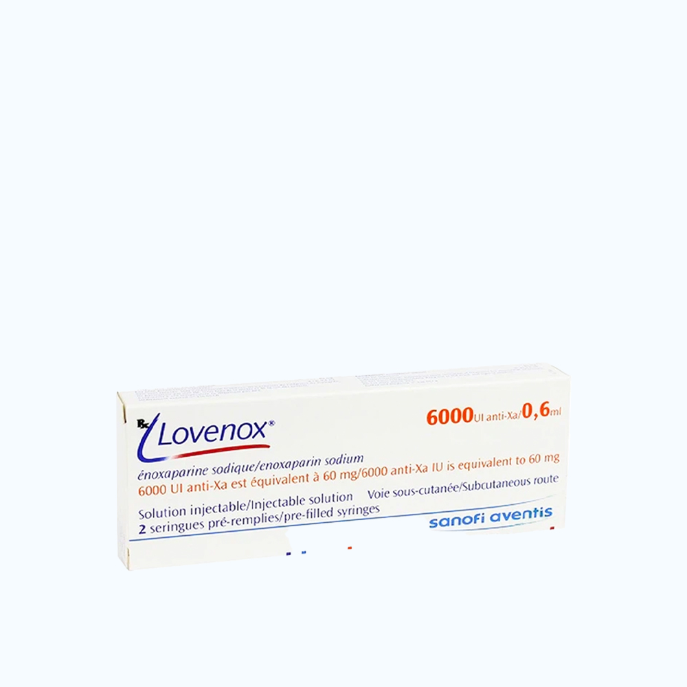 Thuốc tiêm Lovenox 6000 IU/0.6ml điều trị huyết khối tĩnh mạch sâu, đau ...
