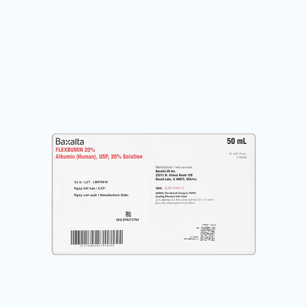 Flexbumin 20% Inj (Tui 50ml)