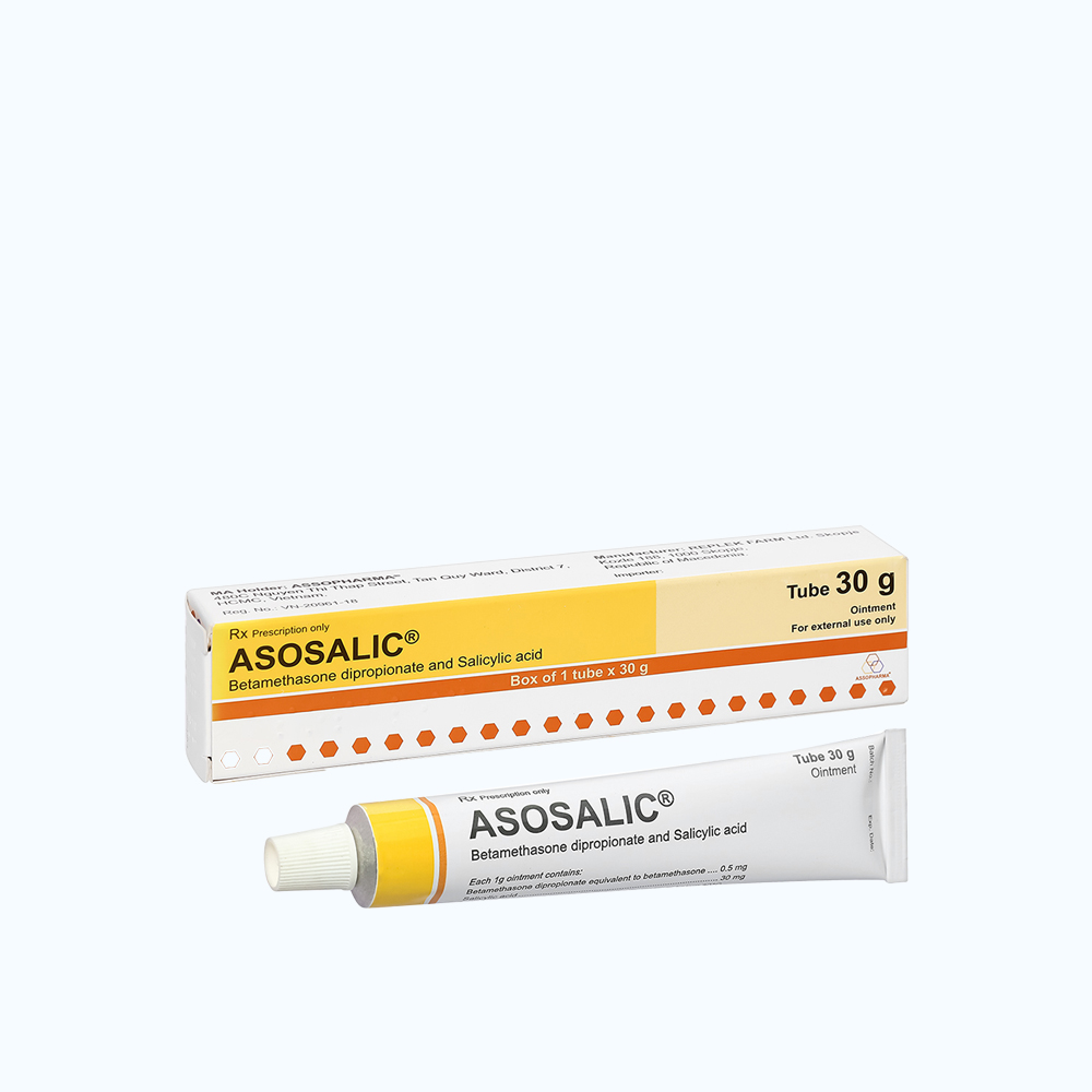 Mỡ bôi da Asosalic điều trị sừng hóa, khô da (tuýp 30g)