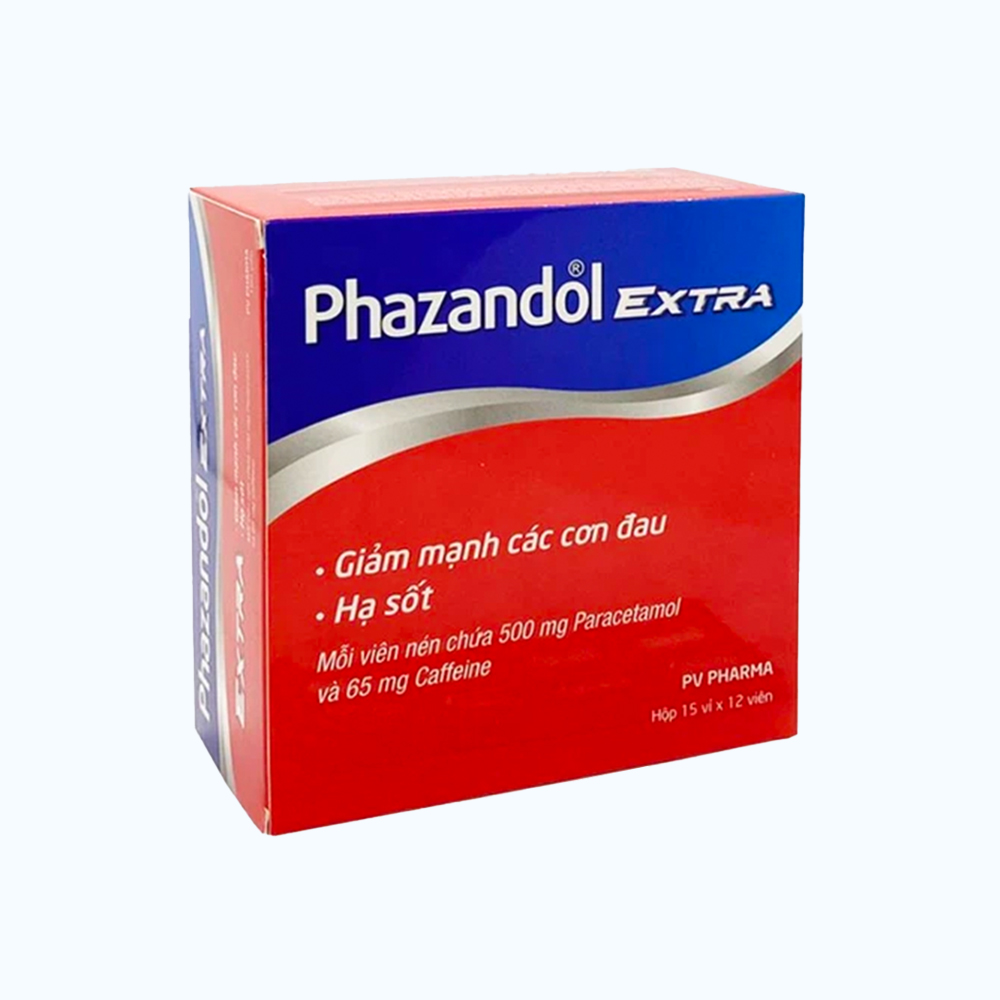 Viên nén PHAZANDOL EXTRA 500mg/65mg làm giảm đau các cơn đau, hạ sốt ...