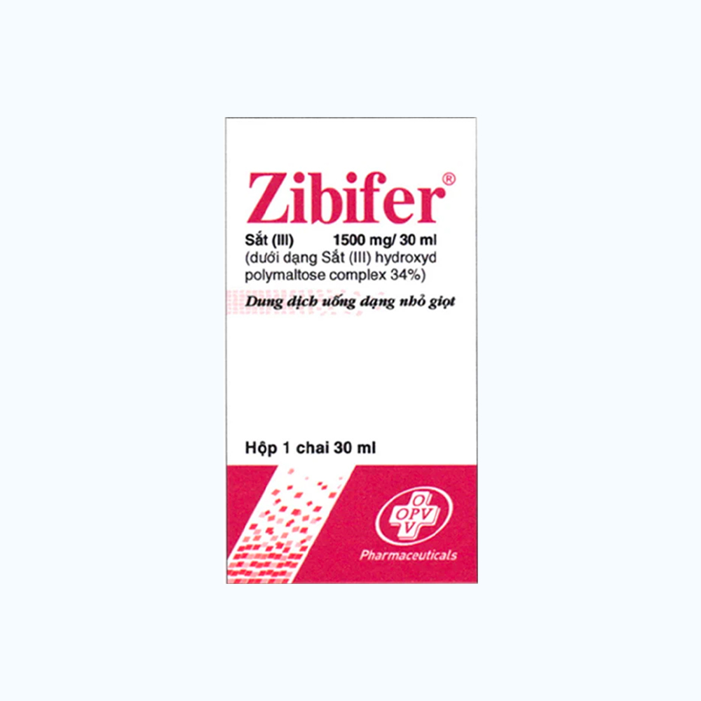 Dung dịch uống Zibifer OPV điều trị thiếu máu, thiếu sắt tiềm ẩn (30ml)