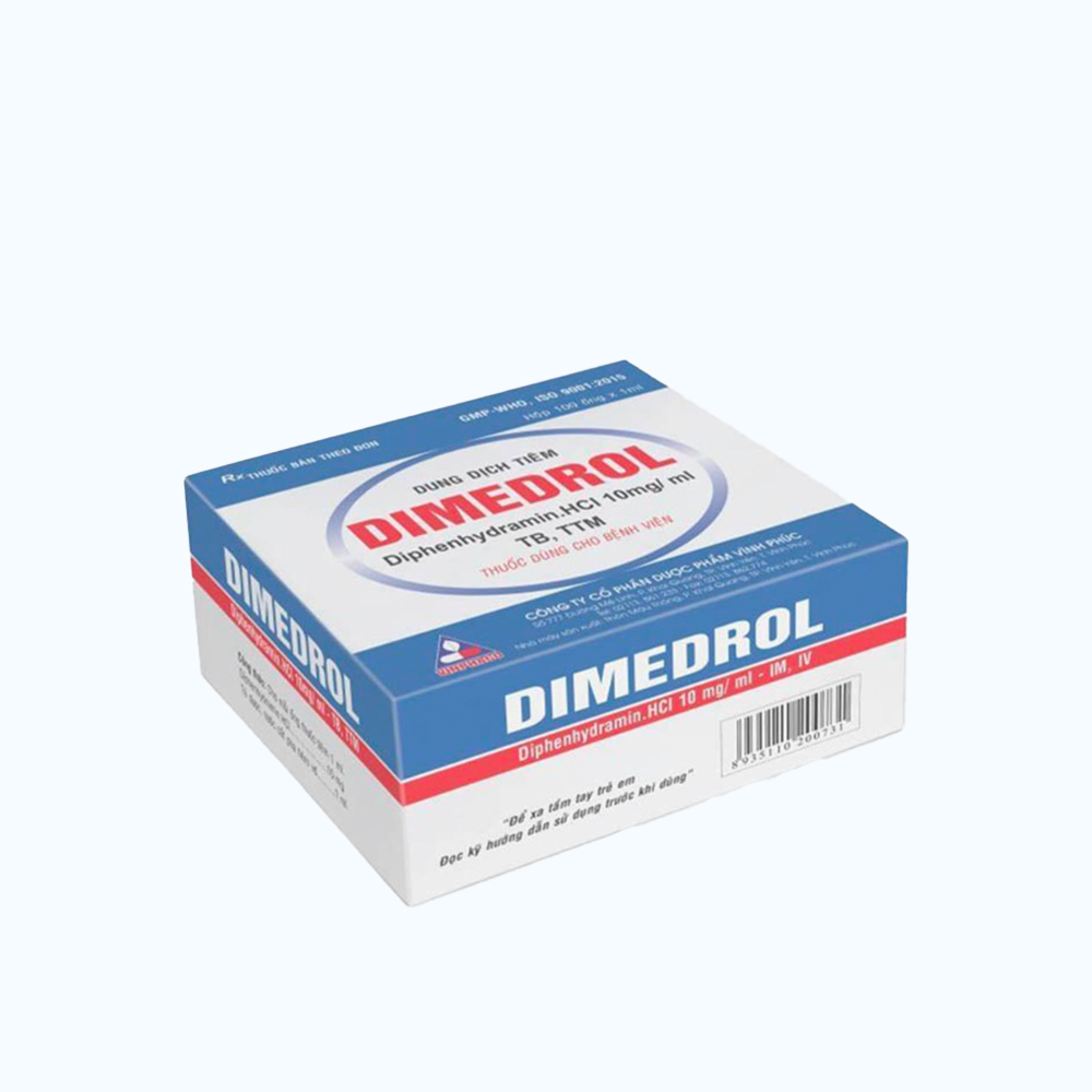 Dimedrol HD 10mg/1ml (Hộp 100 ống x 1ml)