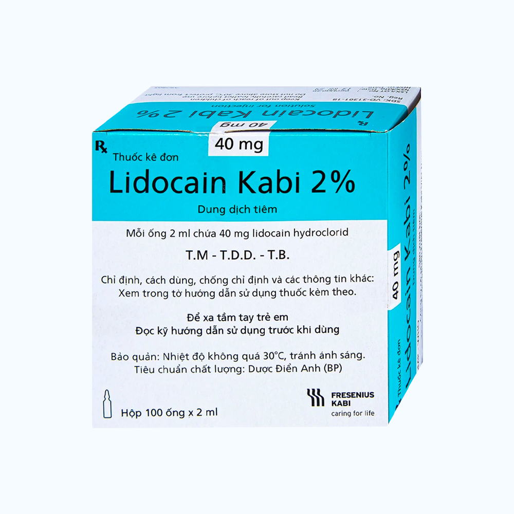 LIDOCAIN KABI AMP INJ 40MG /2ML 100 ống