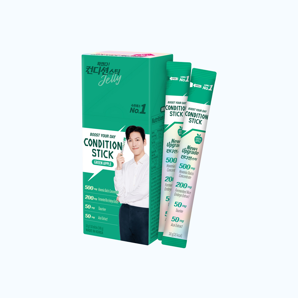 Thực phẩm bổ sung thạch khúng khéng CONDITION STICK (Vị táo) (Hộp 10 gói)