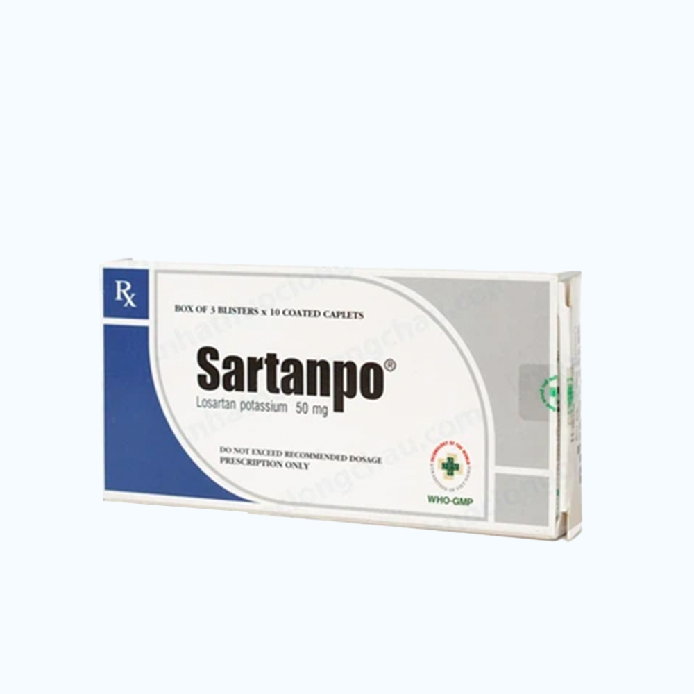 Sartanpo 50mg OPV (Hộp 3 Vi x 10 Viên)