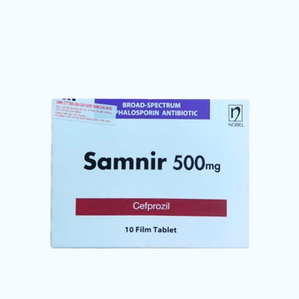 Viên nén Samnir 500mg kháng sinh điều trị nhiễm khuẩn (1 vỉ x 10 viên)