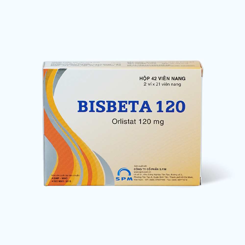 Viên nang Bisbeta 120mg SPM hỗ trợ giảm nhẹ calo trong điều trị béo phì ...