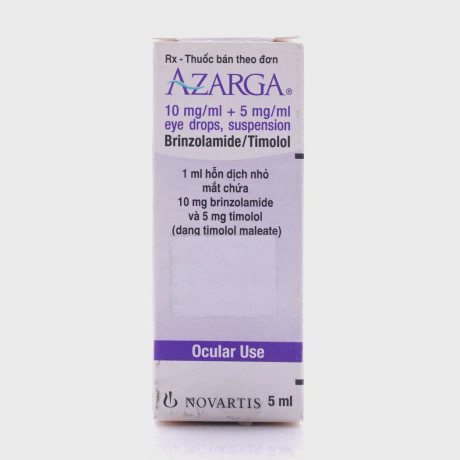 Hỗn dịch nhỏ mắt Azarga 10mg/ml + 5mg/ml làm giảm nhãn áp (chai 5ml)