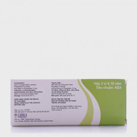 Viên nén Zealargy 10mg điều trị chứng viêm mũi dị ứng và mày đay (3 vỉ ...