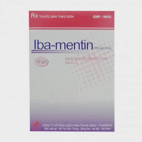 Iba-mentin 500/62.5 TW1 (Hộp 12 gói)