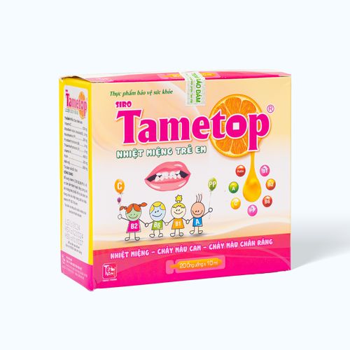 Dung dịch uống nhiệt miệng trẻ em TÂM VIỆT Tametop (Hộp 20 ống x 10ml)