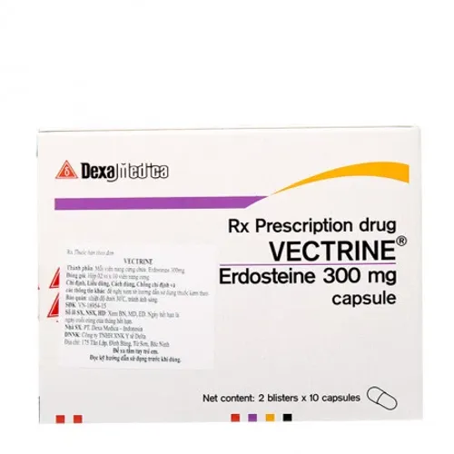 Viên nang Vectrine 300mg trị các bệnh đường hô hấp có tăng tiết đàm ...