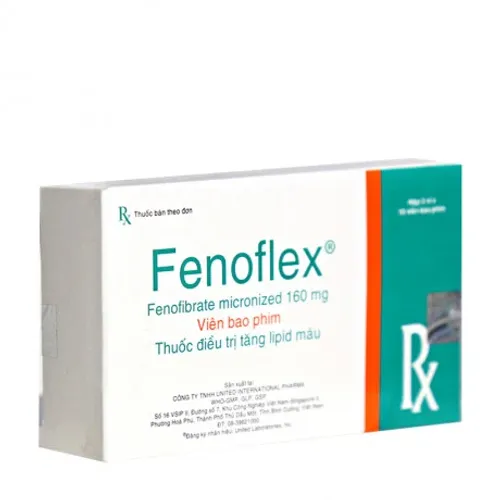 Viên nén bao phim Fenoflex điều trị rối loạn mỡ máu (3 vỉ x 10 viên)