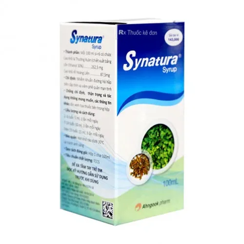 Siro Synatura Syrup AhnGook trị nhiễm khuẩn đường hô hấp, viêm phế quản ...