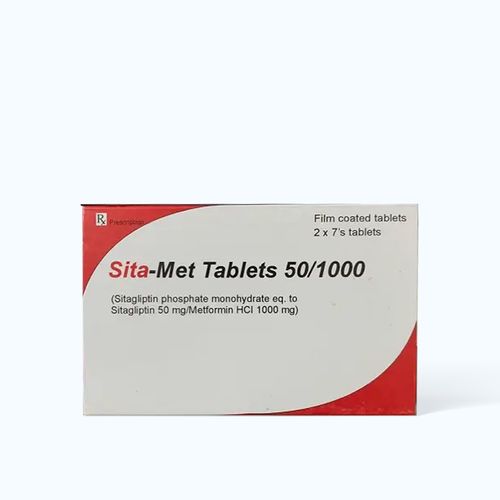 Viên nén Sita-Met 50mg/1000mg Amvipharm điều trị đái tháo đường type 2 ...