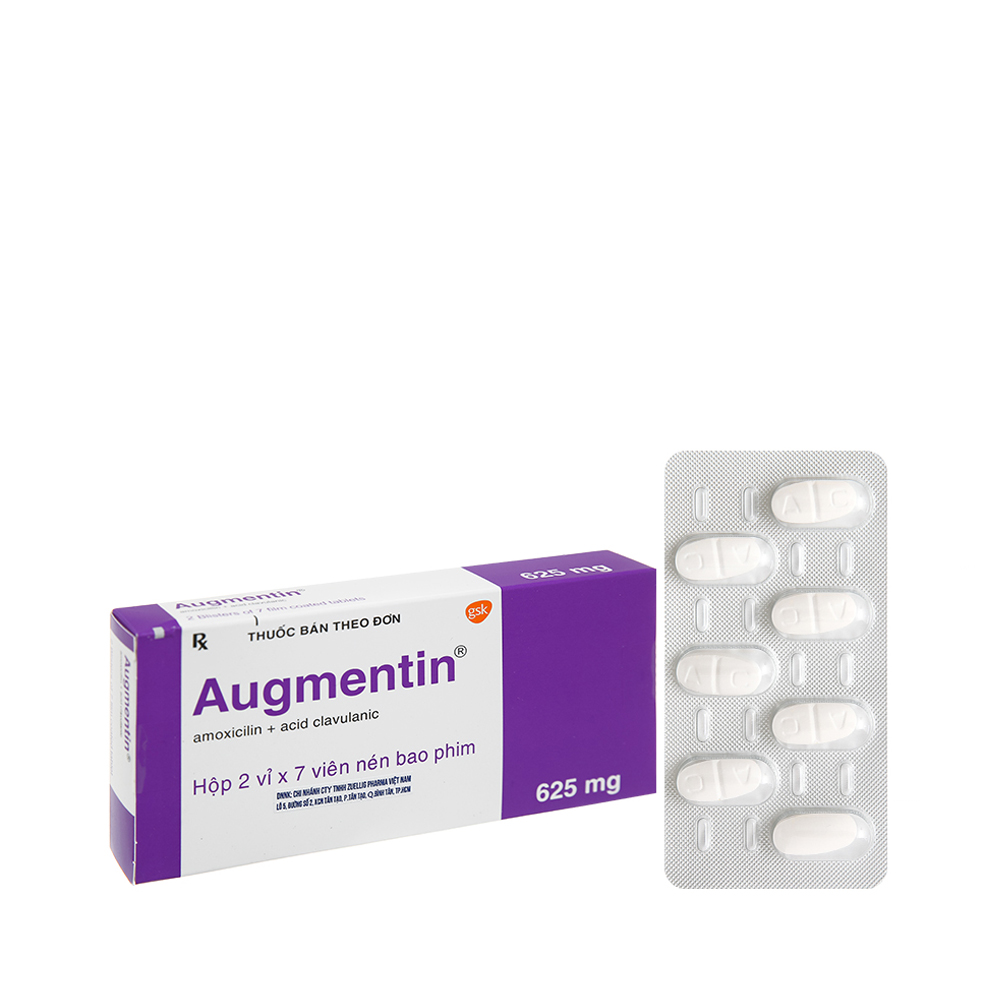 Augmentin BD 625mg: Kháng sinh nhiễm khuẩn (2 vỉ x 7 viên)