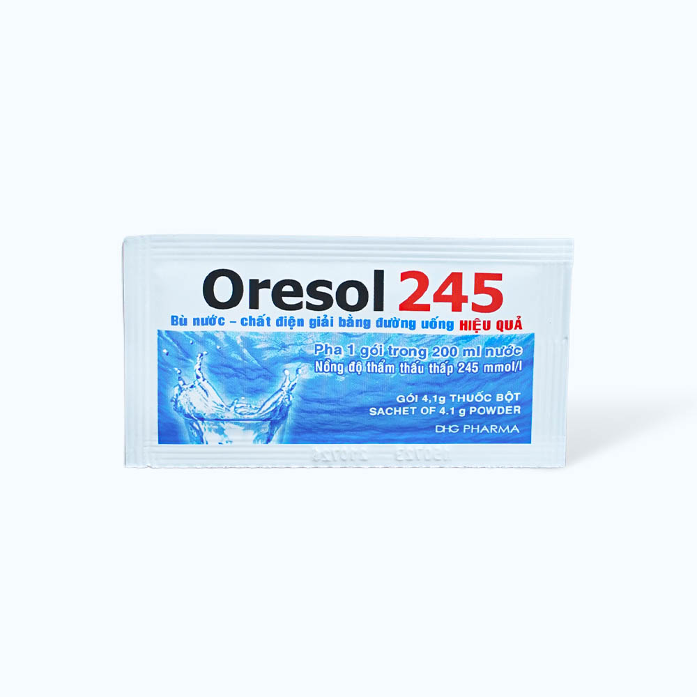 Thuốc bột Oresol 245 DHG điều trị mất nước (20 gói x 4,1g)
