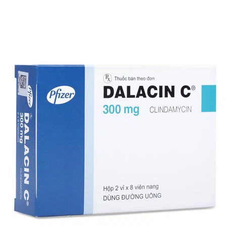 Viên nang Dalacin C 300mg điều trị nhiễm khuẩn (2 vỉ x 8 viên)